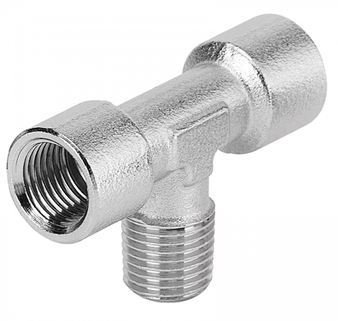 Té égal femelle cylindrique / mâle conique au centre Filetage femelle G 1/2 Filetage mâle G 1/2