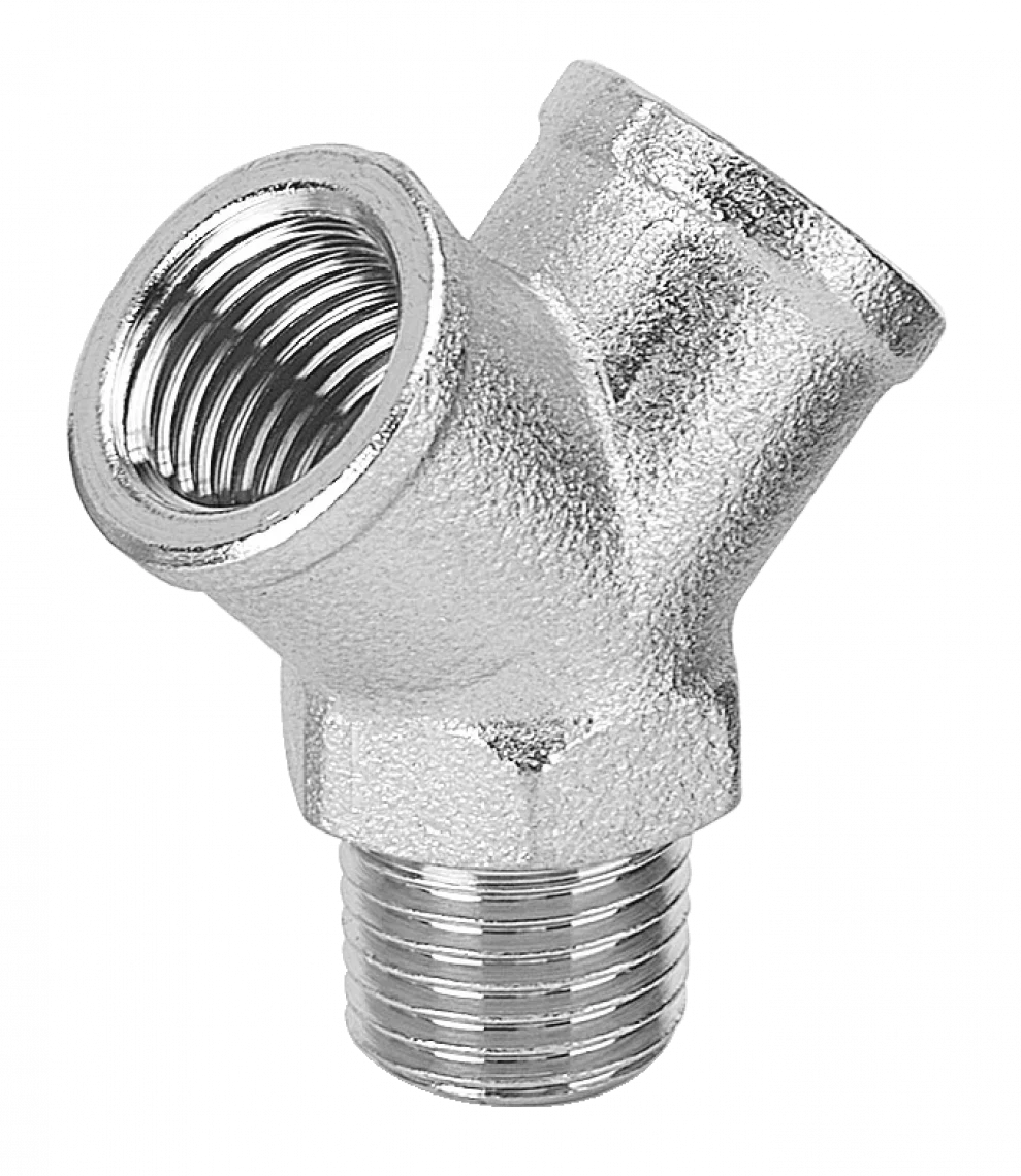 Y mâle conique au centre / femelle cylindrique x2 Entrée filetage mâle G 1/8 Sortie filetage ...